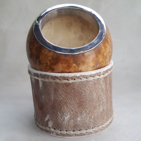 Mate natural boca chata alpaca - Costumbres Uruguayas
